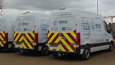 Oracle take delivery of a new bespoke fleet of asbestos removal vans